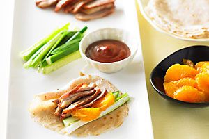 Duck & Mandarin Crepes - Burke's Backyard